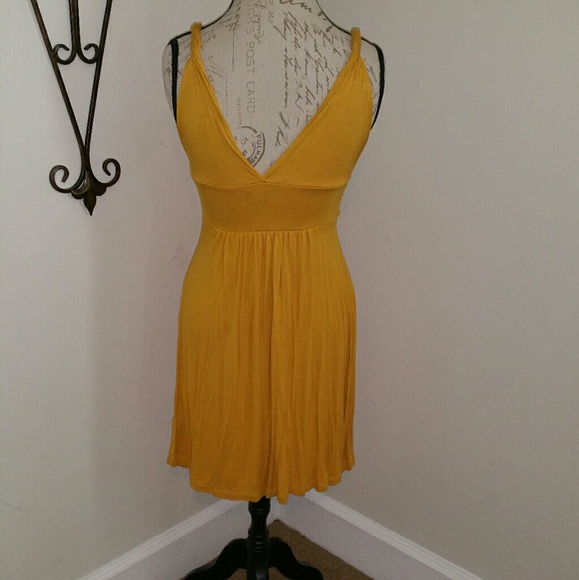Forever 21 | Dresses | Mustard Color Party Dress With Slight Padding ...